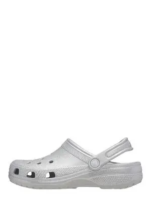 CROCS Classic Glitter Clogs - Silver