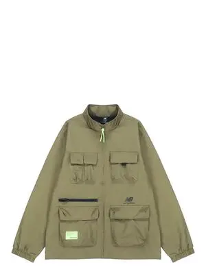NEW BALANCE Stand Collar Military Jacket - Army Green