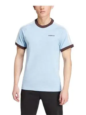 Adidas Originals Small Logo Stripe Crew Neck T-shirt - Blue