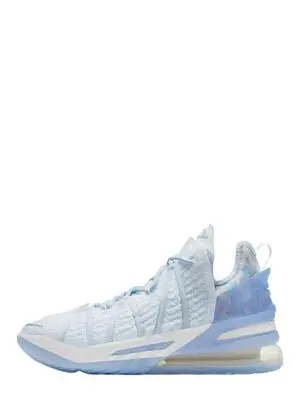 Nike Lebron 18 'play For The Future' High Top Athletic Sneakers - White/blue