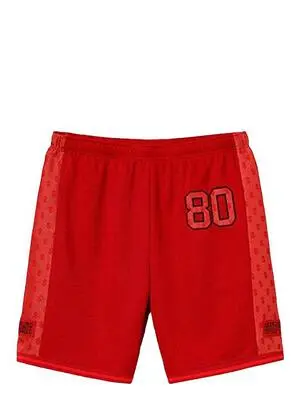 Supreme Monogram Embroidered Athletic Shorts - Red