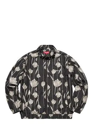 Supreme Ss19 Floral Silk Track Jacket - Black