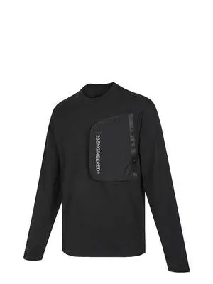 JORDAN Long Sleeve Crewneck T-shirt With Reflective Detailing - Black
