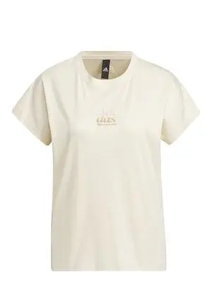 Adidas 5 Miles Lounge Silky Touch T-shirt - Beige
