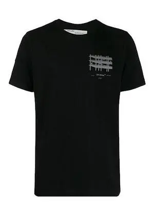 Off-White Industrial Short Sleeve Logo Normal Fit - Black