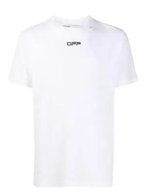 Off-White Back Black Painting Short Sleeve Tee - White