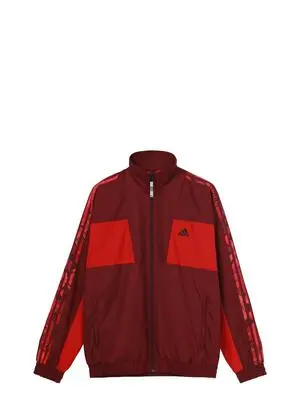 Adidas Limited Reversible Fleece Lined Stand Collar Jacket - Red
