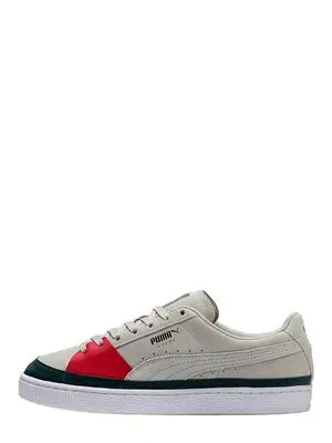 PUMA Suede Skate Low Top Sneakers - Grey/red