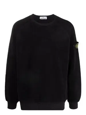 Stone Island Fleece Crewneck Sweatshirt - Black