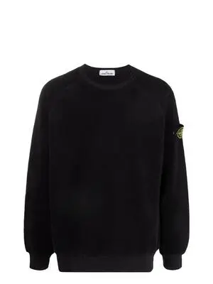 Stone Island Fleece Crewneck Sweatshirt - Black