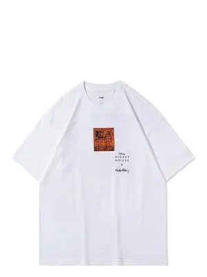 LI-NING X Disney Mickey X Keith Haring Tee 'white Red - White/black/red