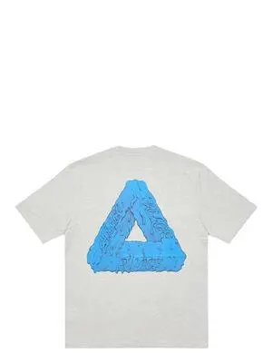 PALACE Tri-slime T-shirt Logo Blue Short Sleeve Gray - Grey