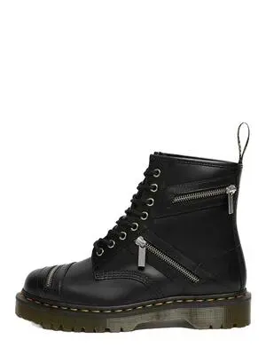 Dr. Martens 1460 Bex Combat Boots With Zip Detailing - Black
