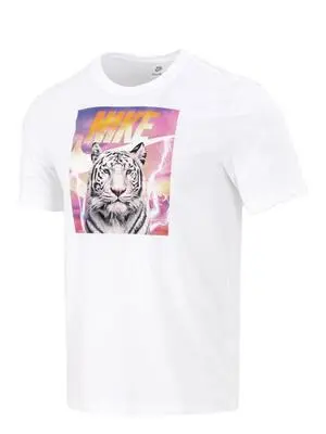 Nike Printing Sports Breathable Round Neck Short Sleeve T-shirt - White