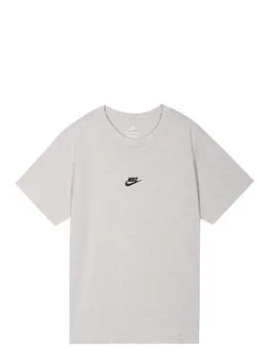 Nike Men's Nike Solid Color Embroidered Small Label Round Neck Casual Loose Short Sleeve Light Bone T-shirt Multi-color