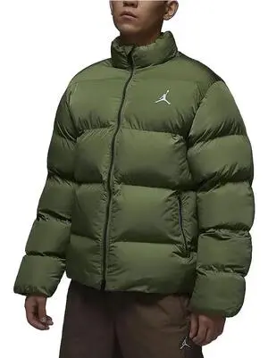 JORDAN Air Essentials Poly Puffer Jacket - Sky J Lt Olive/white