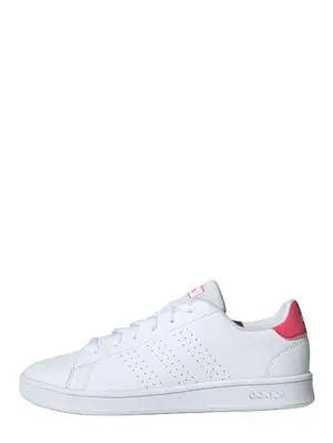 Adidas Advantage Low Top Lace Up Sneakers - White/pink