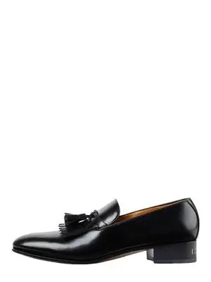 Gucci Leather Tassel Loafers - Black