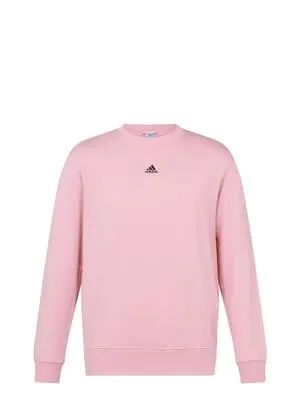 Adidas Loose Casual Printing Round Neck Pullover Couple Style Pink - Multi-color