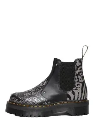 Dr. Martens 2976 Quad Platform Chelsea Boots - Black/grey