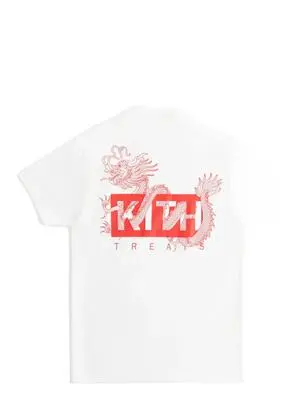 Kith Treats Year Of The Dragon Pocket T-shirt 'white - White/red