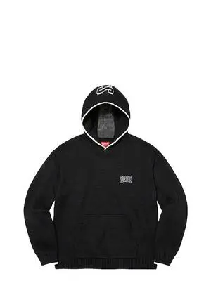 Supreme 2-tone Hooded Sweater - Black/white