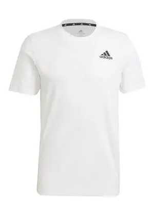 Adidas Solid Color Logo Sports Short Sleeve White - Multi-color