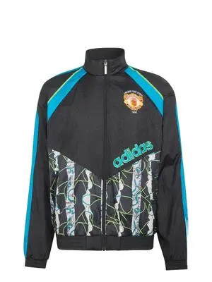 Adidas Manchester United Woven Track Jacket - Black/blue