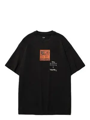 LI-NING X Disney Mickey X Keith Haring Classic Tee 'black Red White - Black/red/white