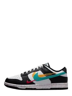 Nike Dunk Low "multi-swoosh" Sneakers - Blackwhite