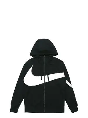 Nike Color Block Hooded Zip-up Sportswear Jacket - Black