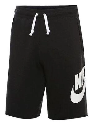 Nike Logo Print Sports Shorts - Black