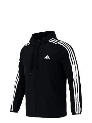 Adidas 3-stripes Training Hooded Jacket - Black