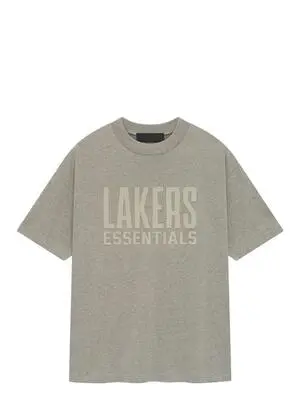 Fear Of God Fear Of God Essentials X Nba Lakers T-shirt 'warm Heather' Warm Heather