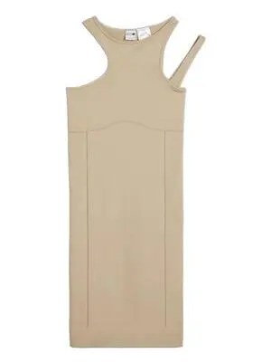 PUMA Dare To Muted Motion" Ribbed Midi Dress - Putty