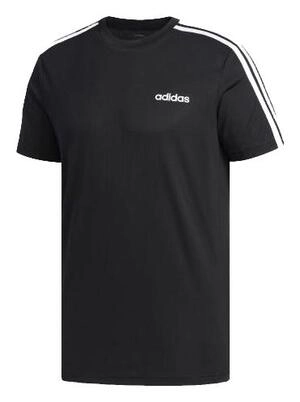 Adidas Stripe Logo Short Sleeve T-shirt - Black