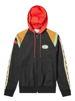 Gucci Vintage Patchwork Hooded Zip-up Jacket - Multi-color