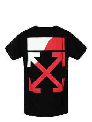 Off-White Back Arrow Printing Short Sleeve T-shirt - Black