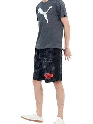 PUMA Logo Large Printing Short Sleeve - Blue