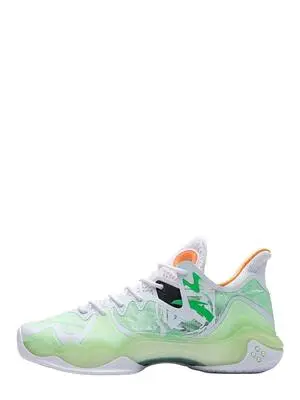 ANTA Shock Wave 4 "surging Clouds" Athletic Sneakers - White/green/orange