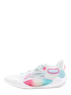 LI-NING Athletic Lace-up Sneakers - White/pink/light Blue