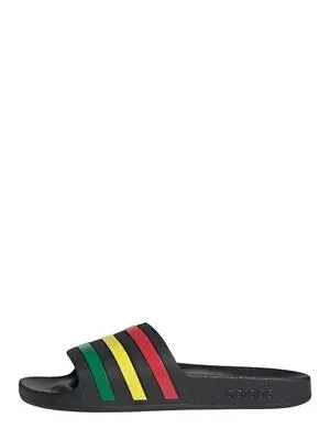 Adidas Adidas Adilette Aqua Slides Core Black/green/pure Ruby