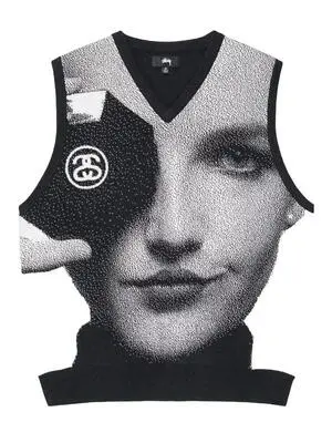 StÜssy Photo Jacquard Vest - Black