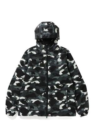 A BATHING APE Camouflage Reflective Hooded Jacket - Black