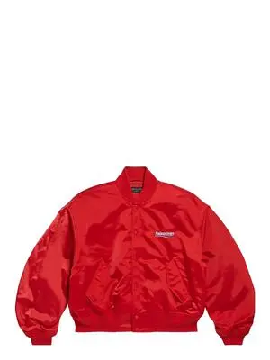 Balenciaga Political Campaign Varsity Jacket - Red