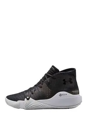 Under Armour Anatomix Spawn Mid Basketball Sneakers - Black/grey