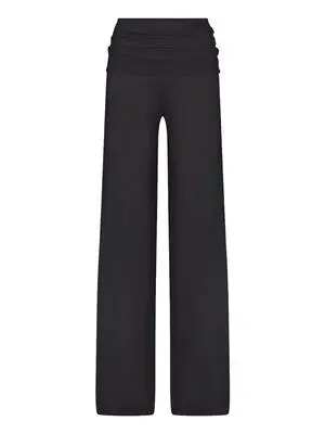 Nike X Skims Stretch Knit Foldover Wide Leg Pant - Obsidian