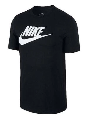 Nike Sportswear Tee Icon Futura Casual Sport Alphabet Printing Round Neckshort Sleeve - Black