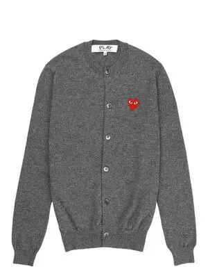 Play Comme Des Garcon Emblem Cardigan - Grey