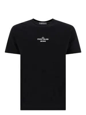 Stone Island Logo T-shirt - Black